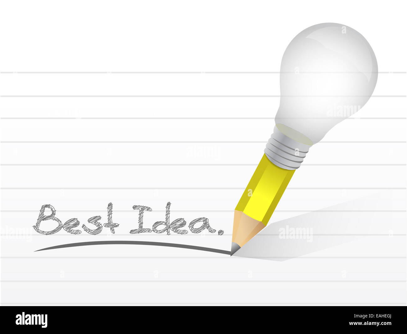 Best idea message written with a light Stock Photo - Alamy
