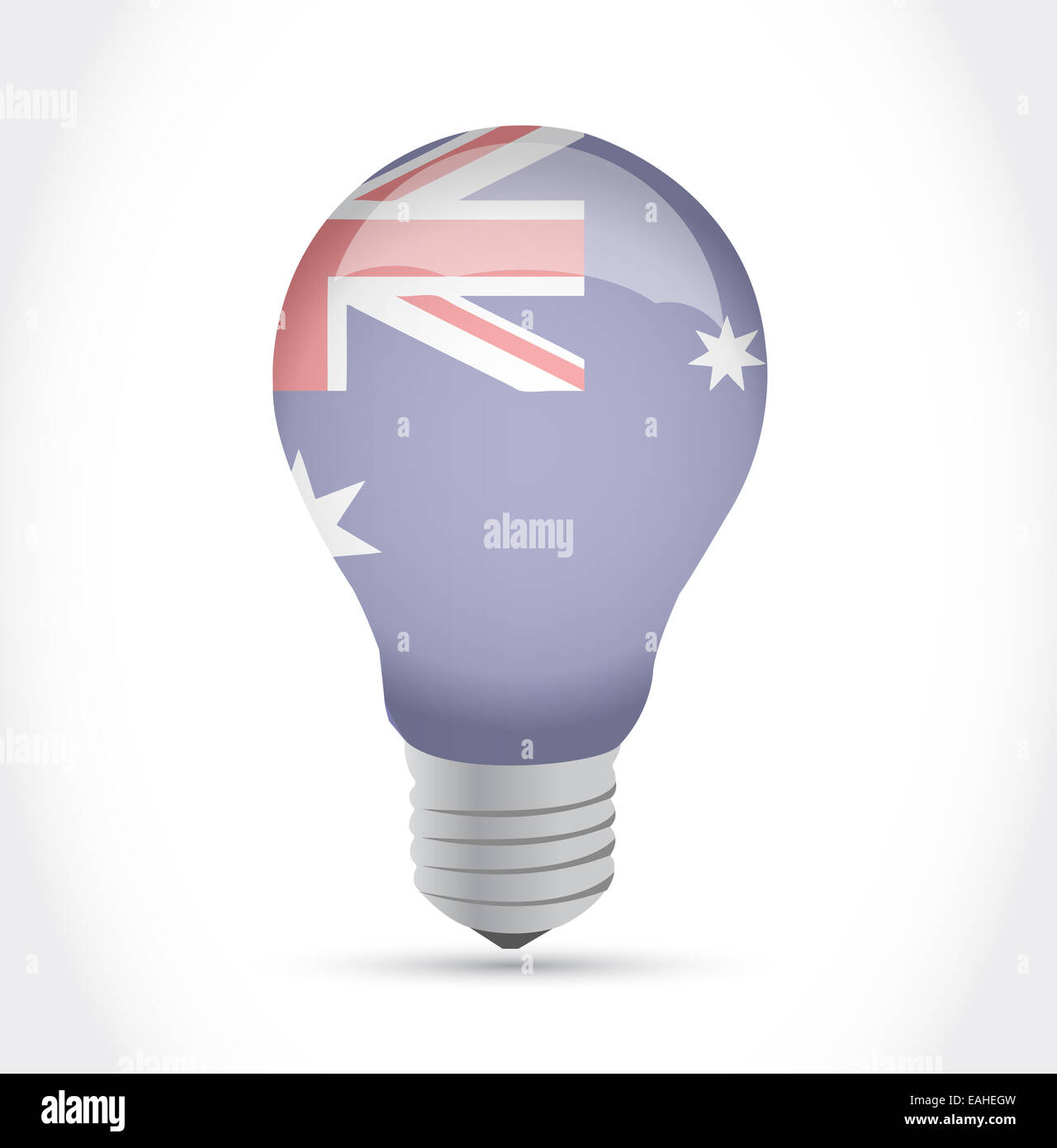 Australian flag idea light bulb illustration Stock Photo - Alamy