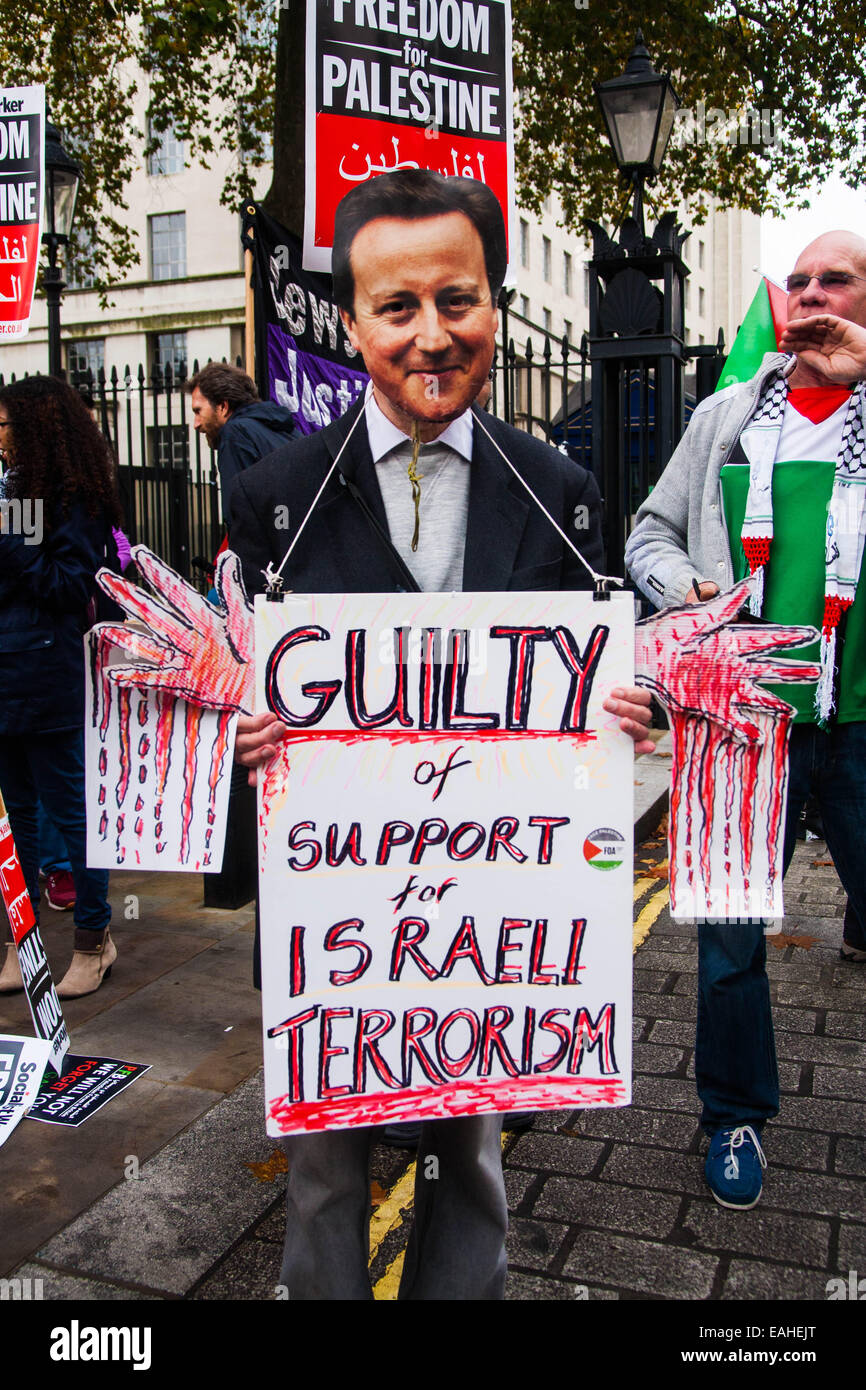 Downing Street, London, November 15th 2014. Dozens of Palestinians and ...
