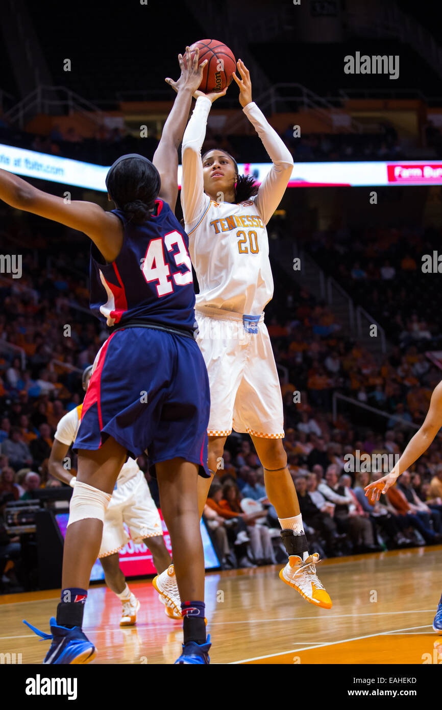 November 14, 2014:Isabelle Harrison #20 of the Tennessee Lady ...