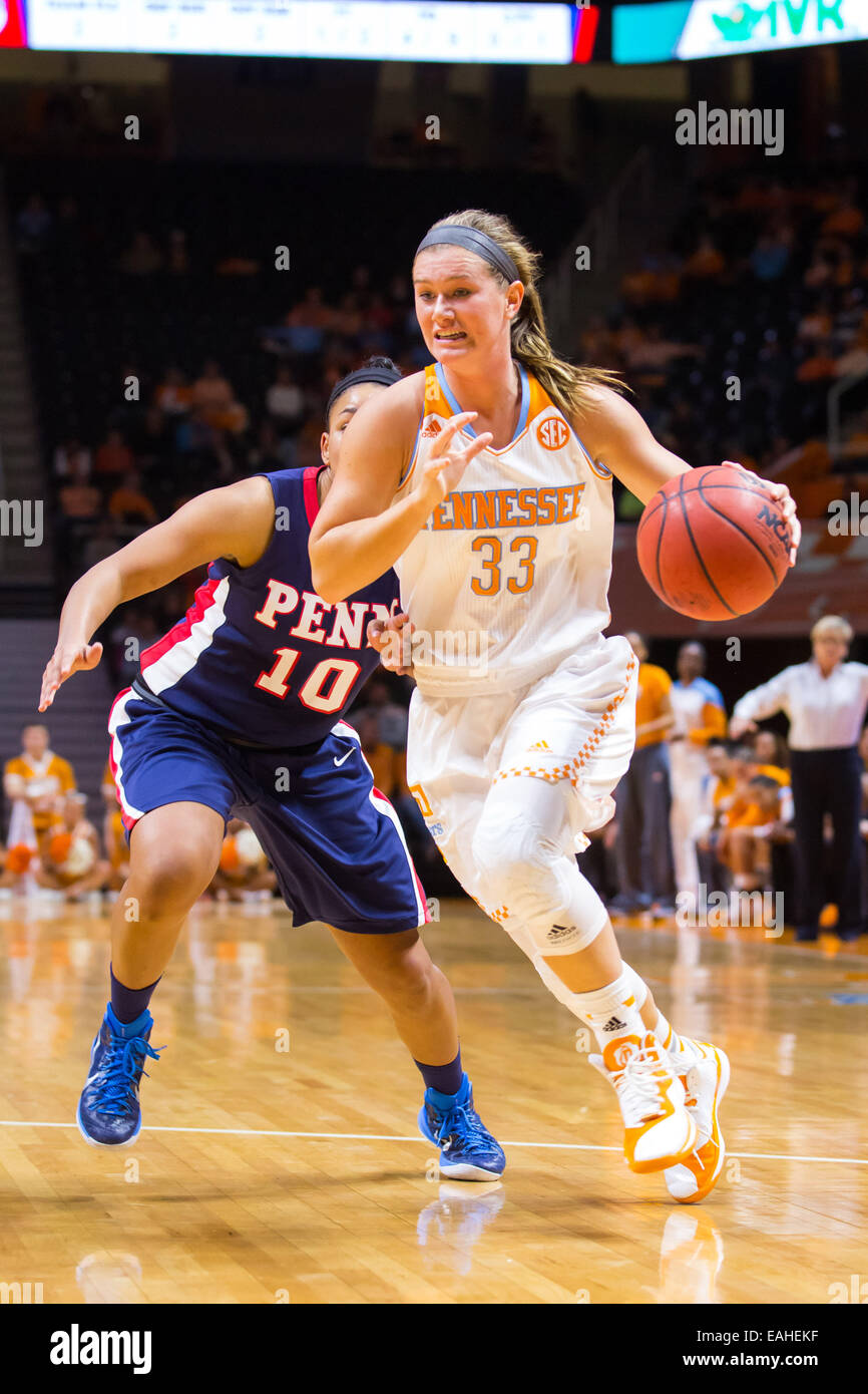 November 14, 2014:Alexa Middleton #33 of the Tennessee Lady Volunteers ...