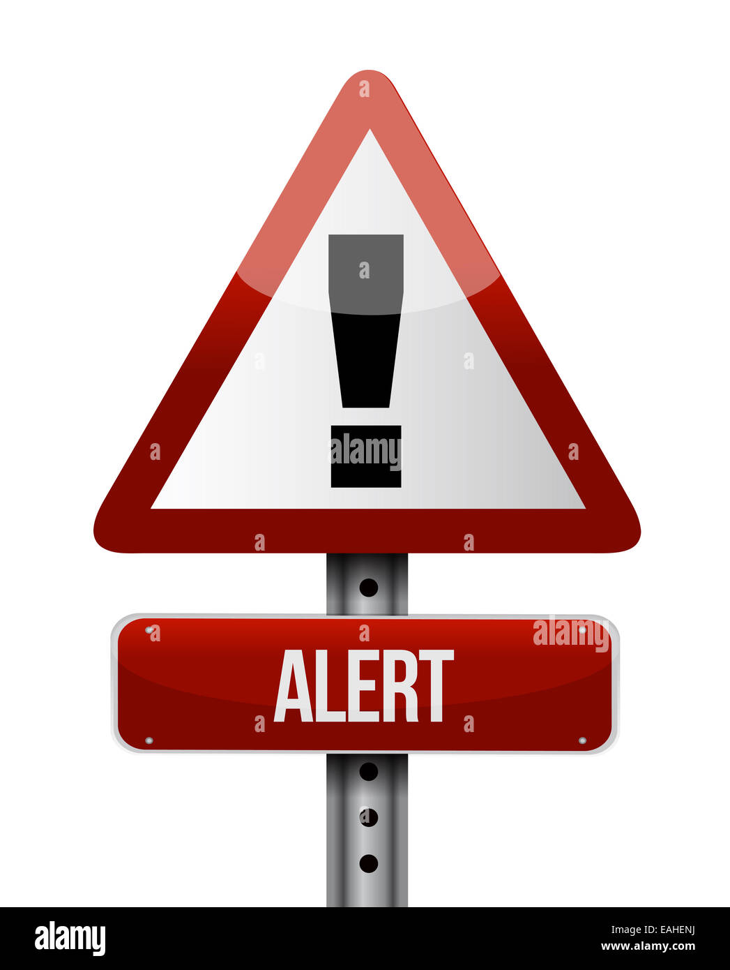 Alert road sign illustration design Stock Photo - Alamy