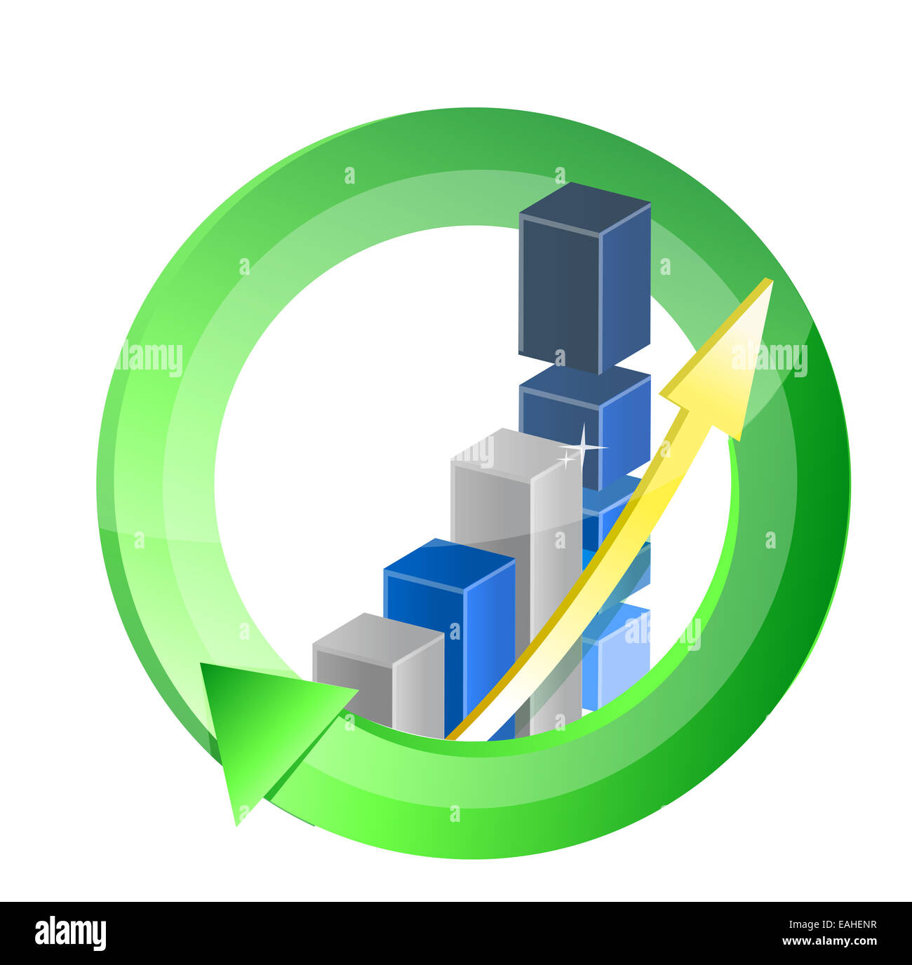 Business graph cycle illustration design Stock Photo - Alamy