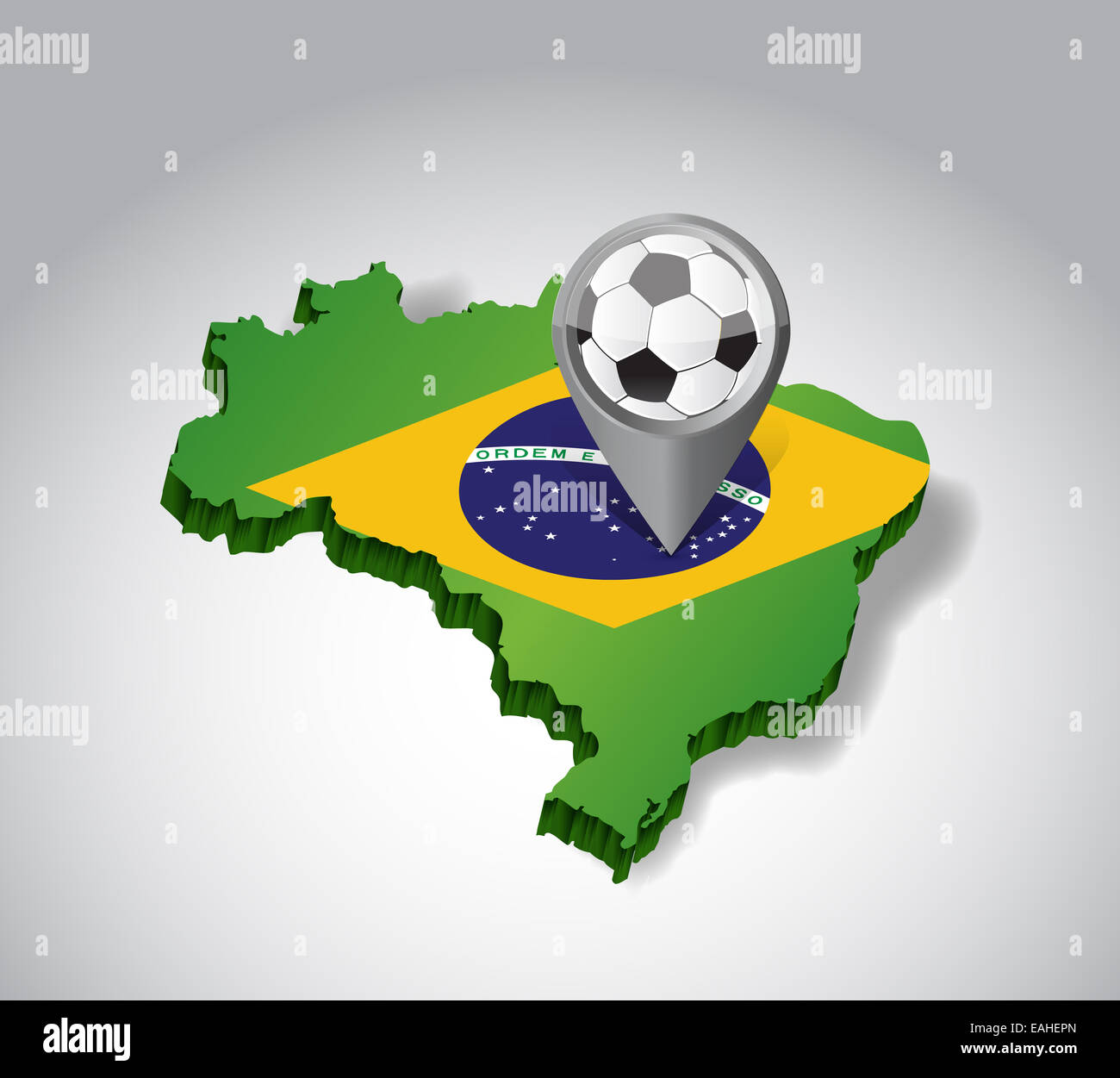 Brazil. Brazilian soccer concept illustration Stock Photo - Alamy