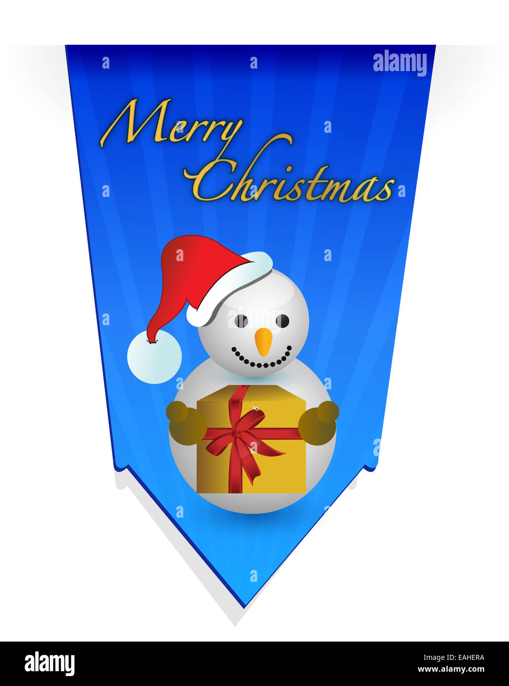 Snowman christmas banner illustration Stock Photo - Alamy