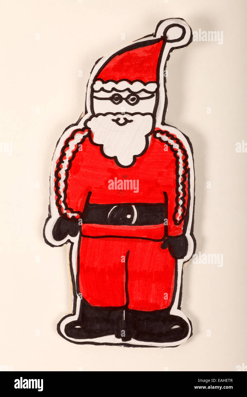 Cartoon illustration of Father Christmas Stock Photo - Alamy