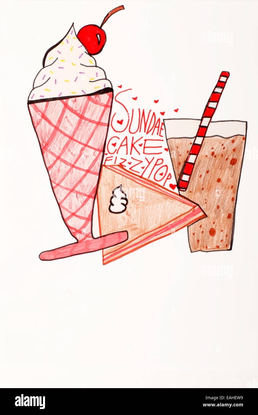 Sundae drawing hi-res stock photography and images - Alamy