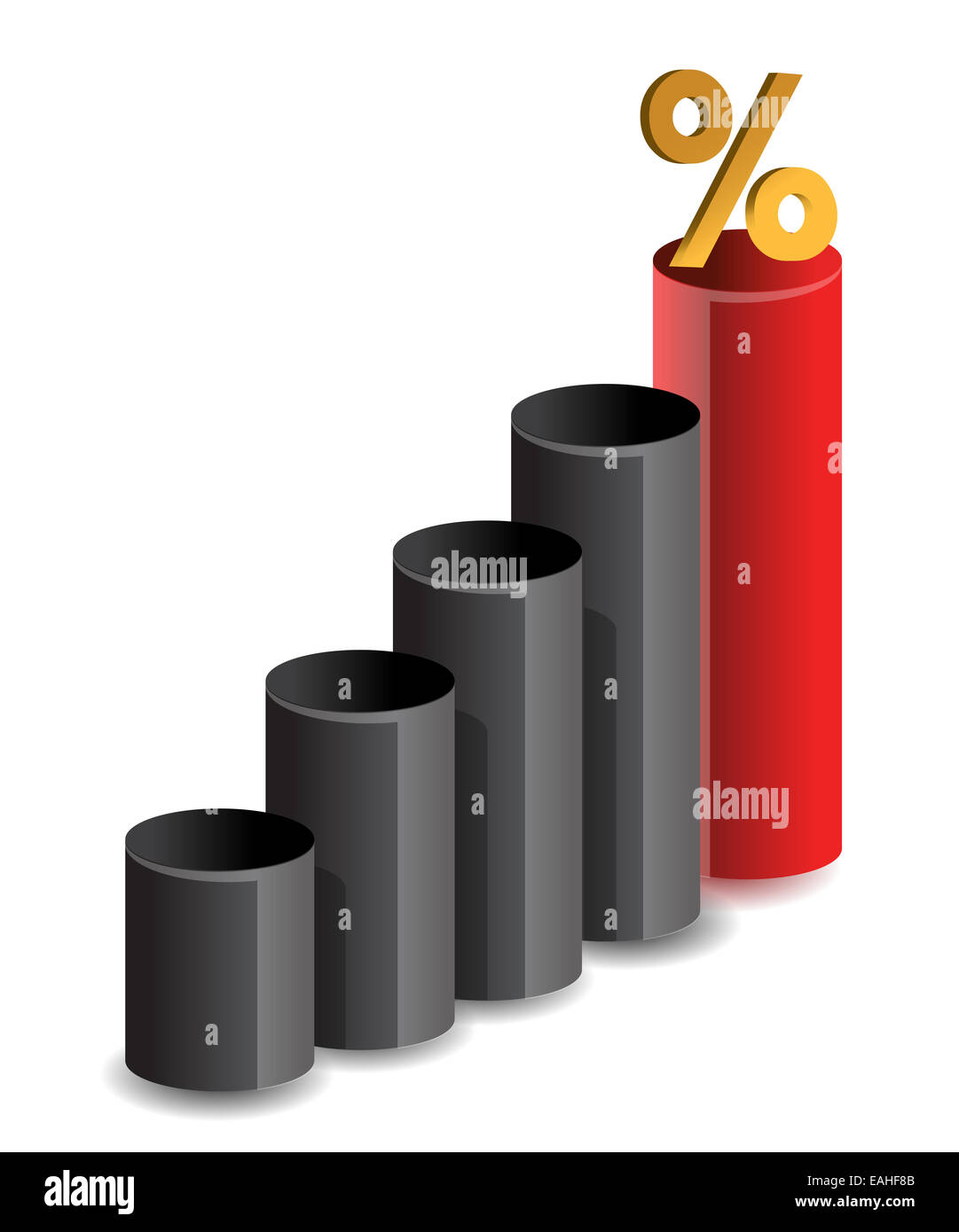 Business graph and percentage symbol Stock Photo - Alamy