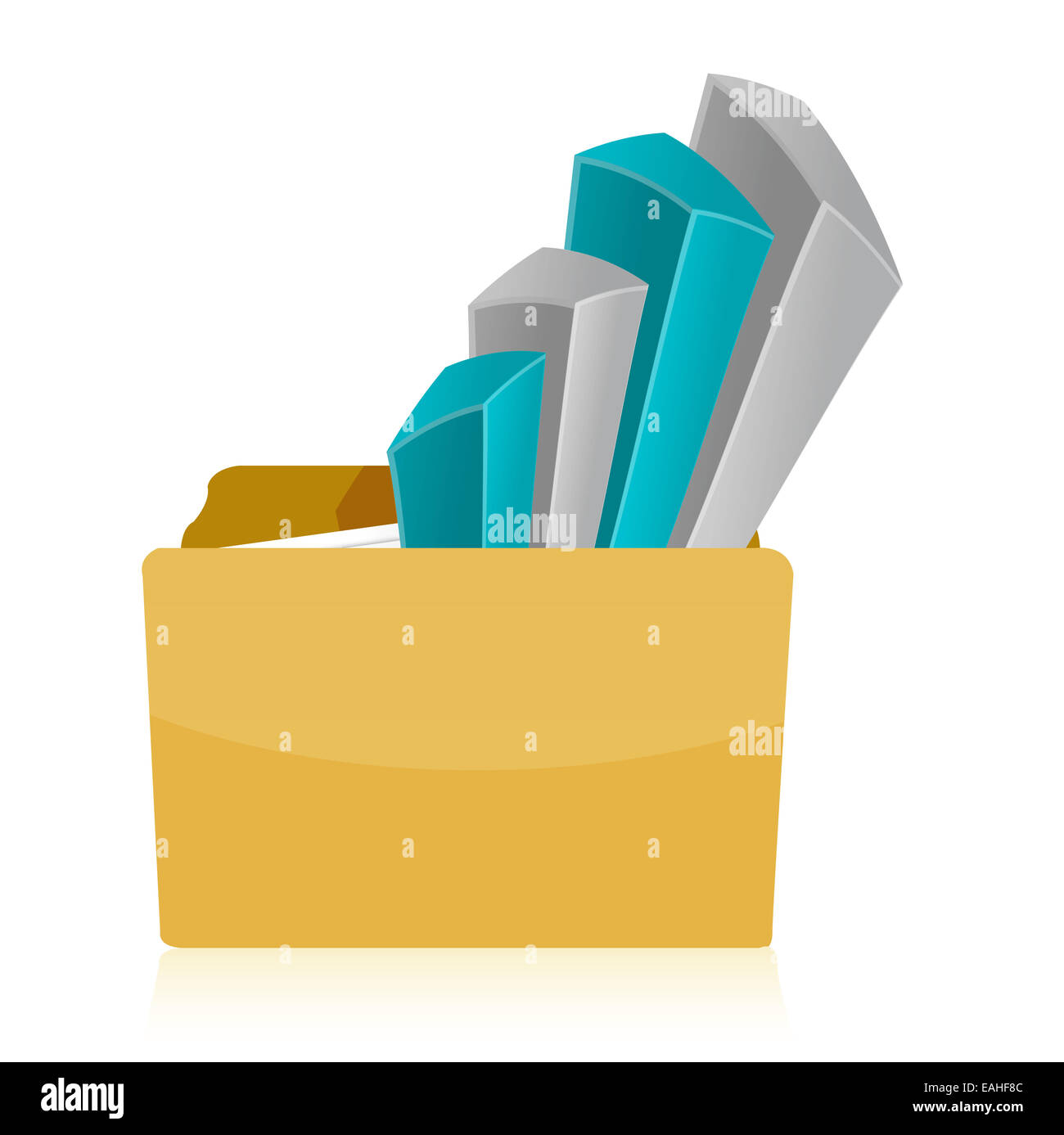 folder Business graph illustration design over a white background Stock ...