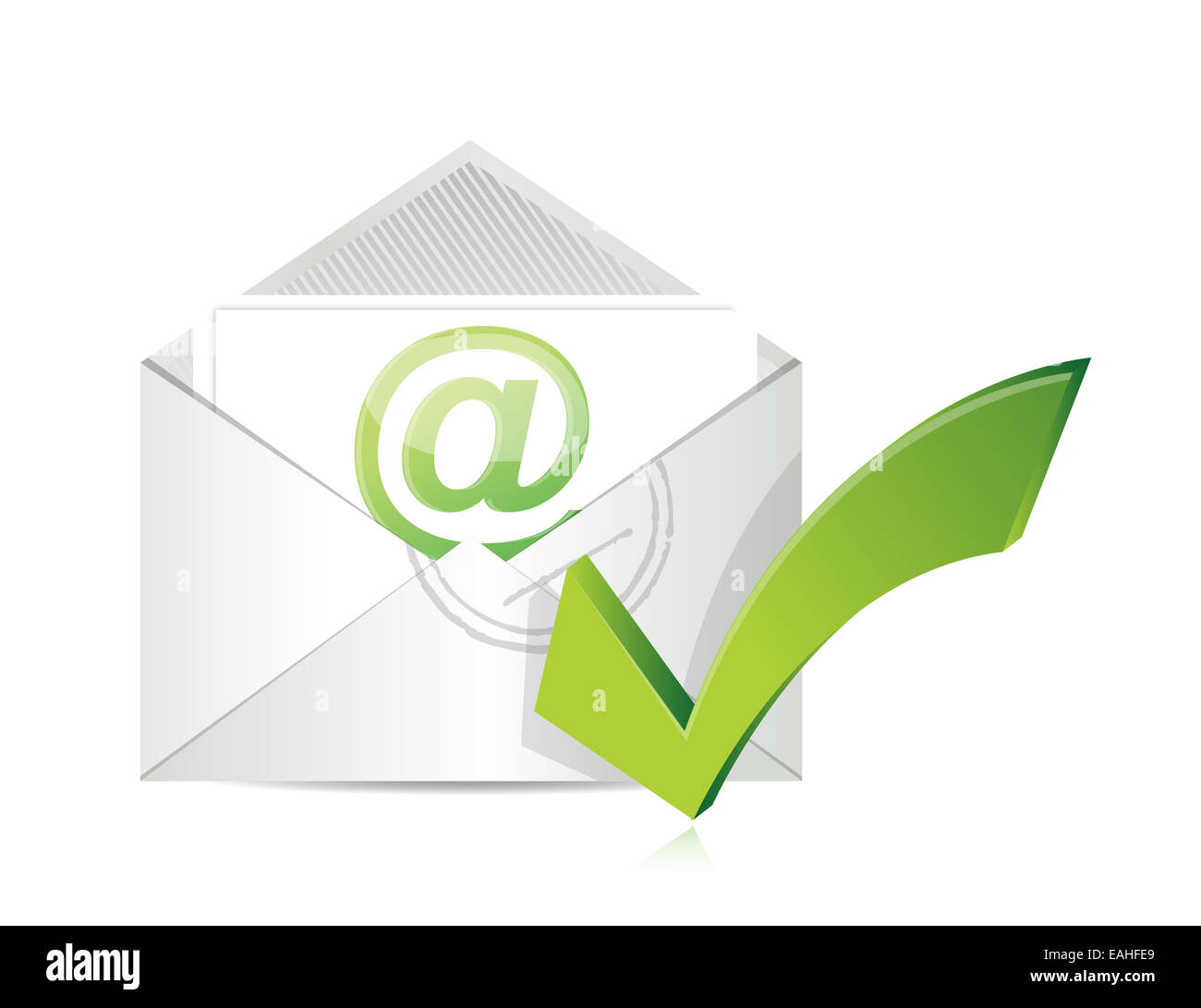 Open envelope check mark hi-res stock photography and images - Alamy