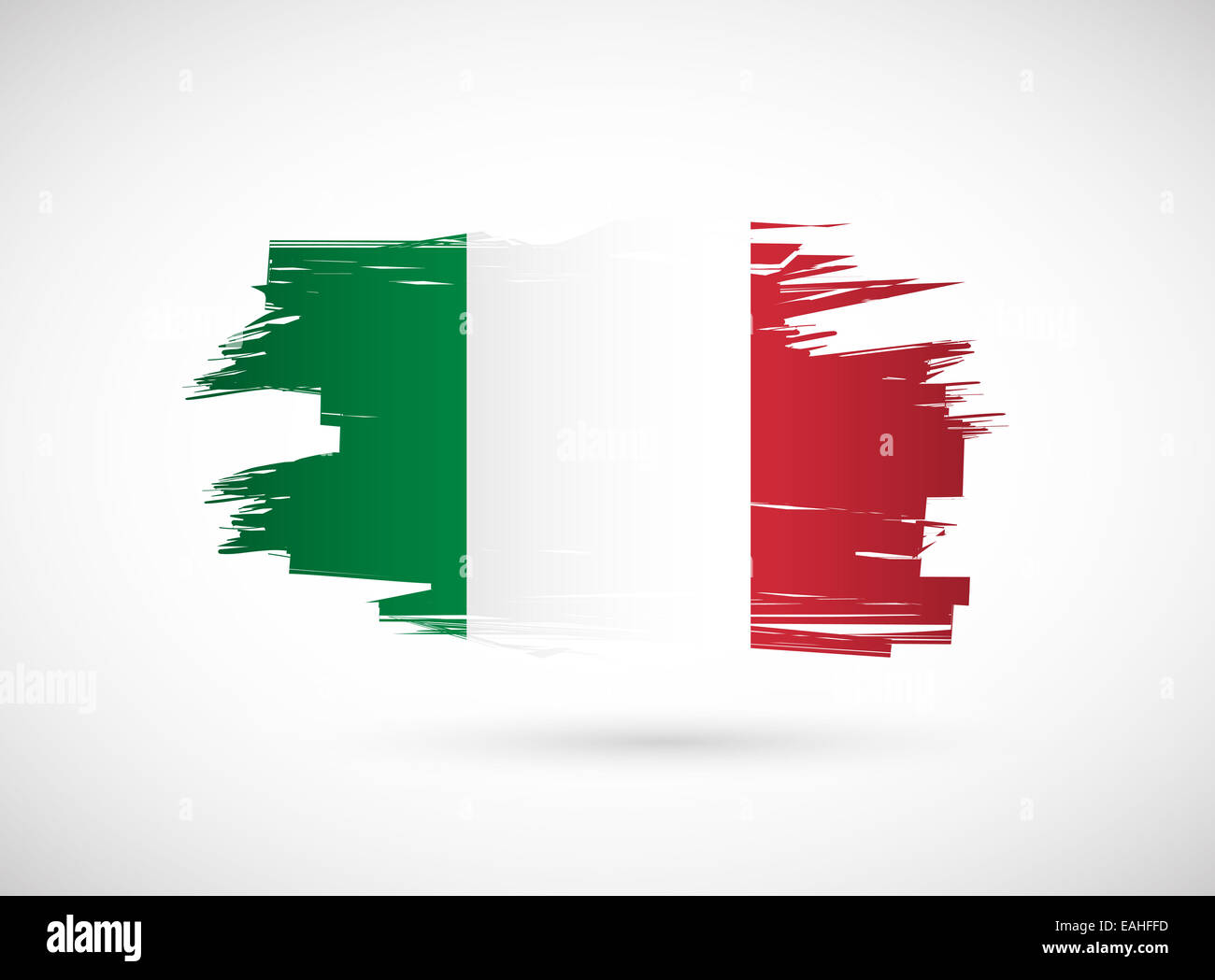 Italian ink brush flag illustration design Stock Photo - Alamy