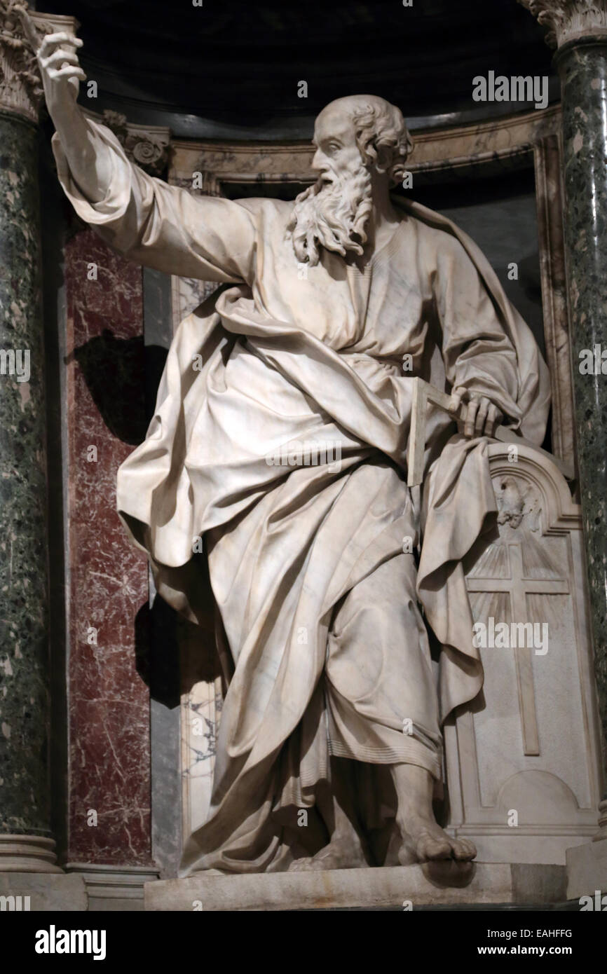 Statue of Thomas the apostle into a niche in the Archbasilica of St ...