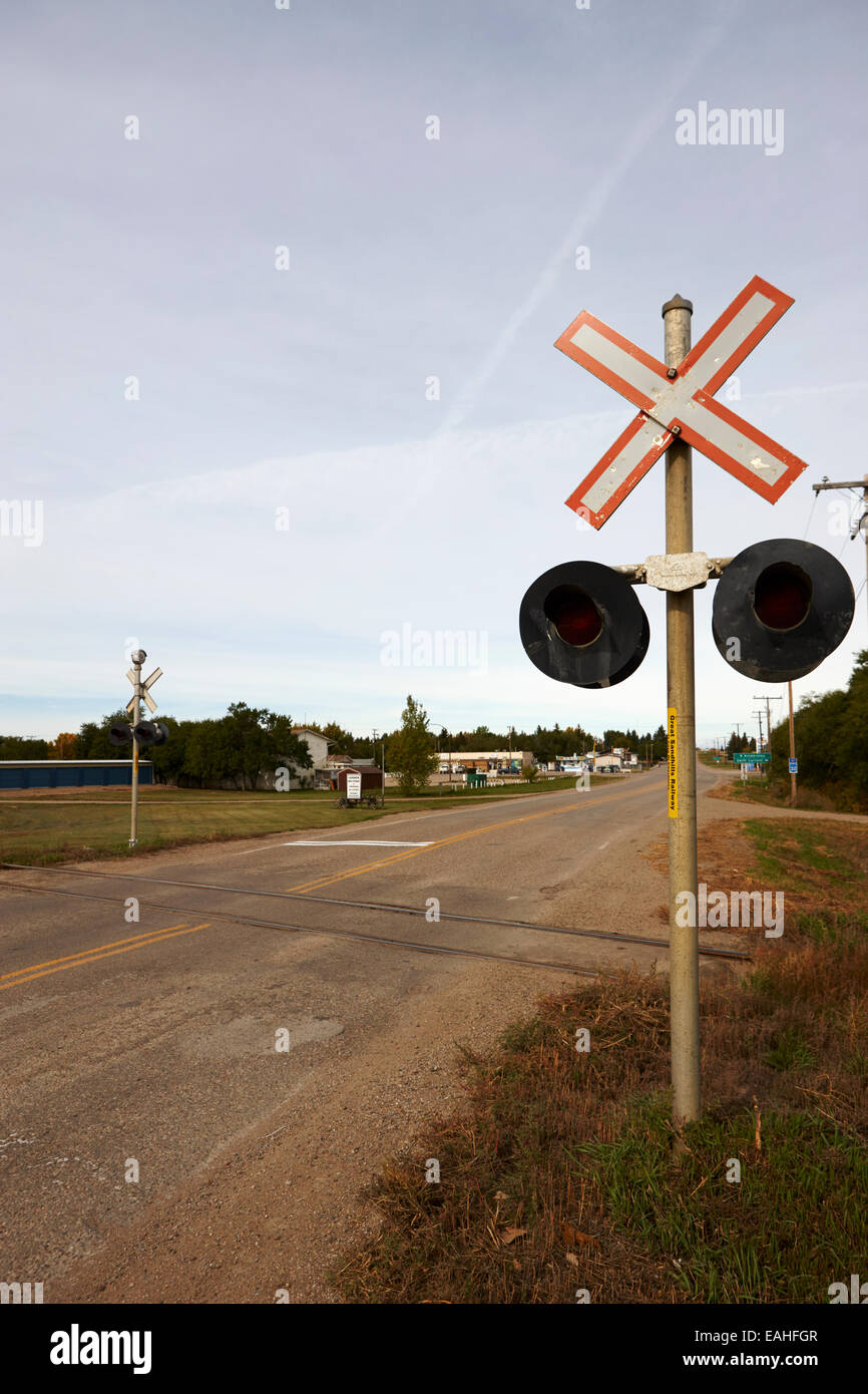Level crossing sign america hi-res stock photography and images - Alamy