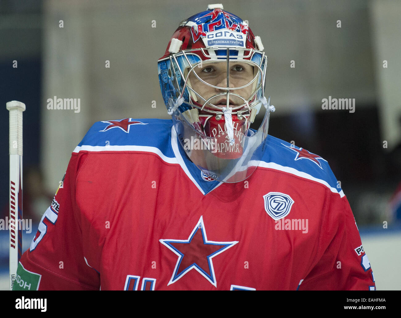 Moscow, Russia. 14th Nov, 2014. Kevin Lalande # 35 of the CSKA looks on ...