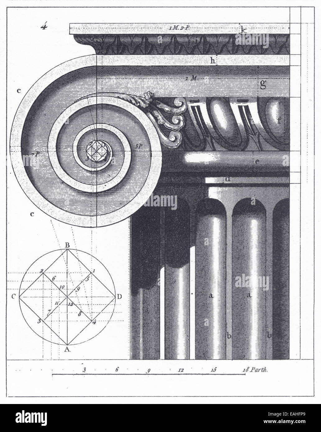 Engraving: Ionic Column Stock Photo - Alamy