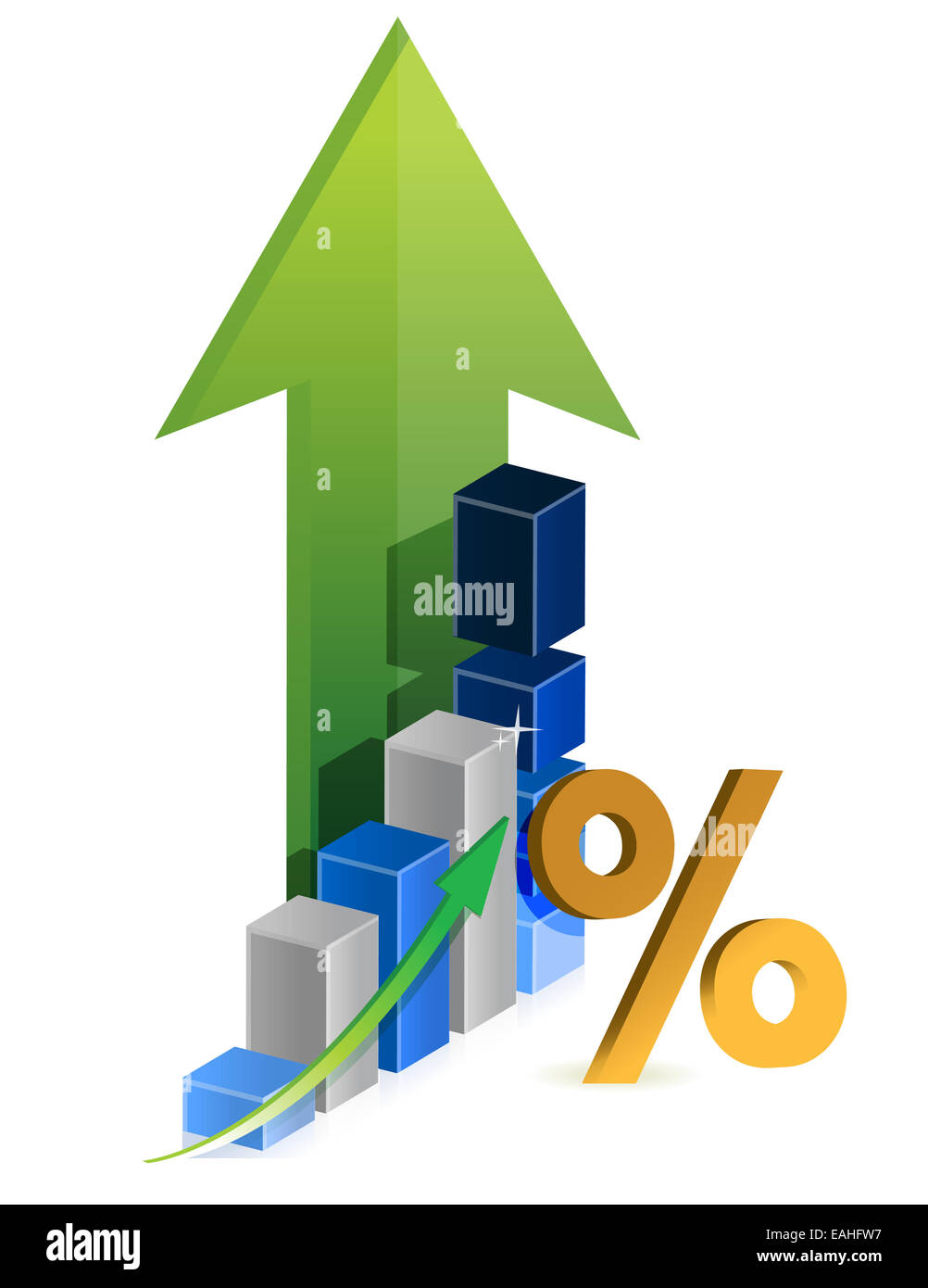 Discount percentage business graph Stock Photo - Alamy