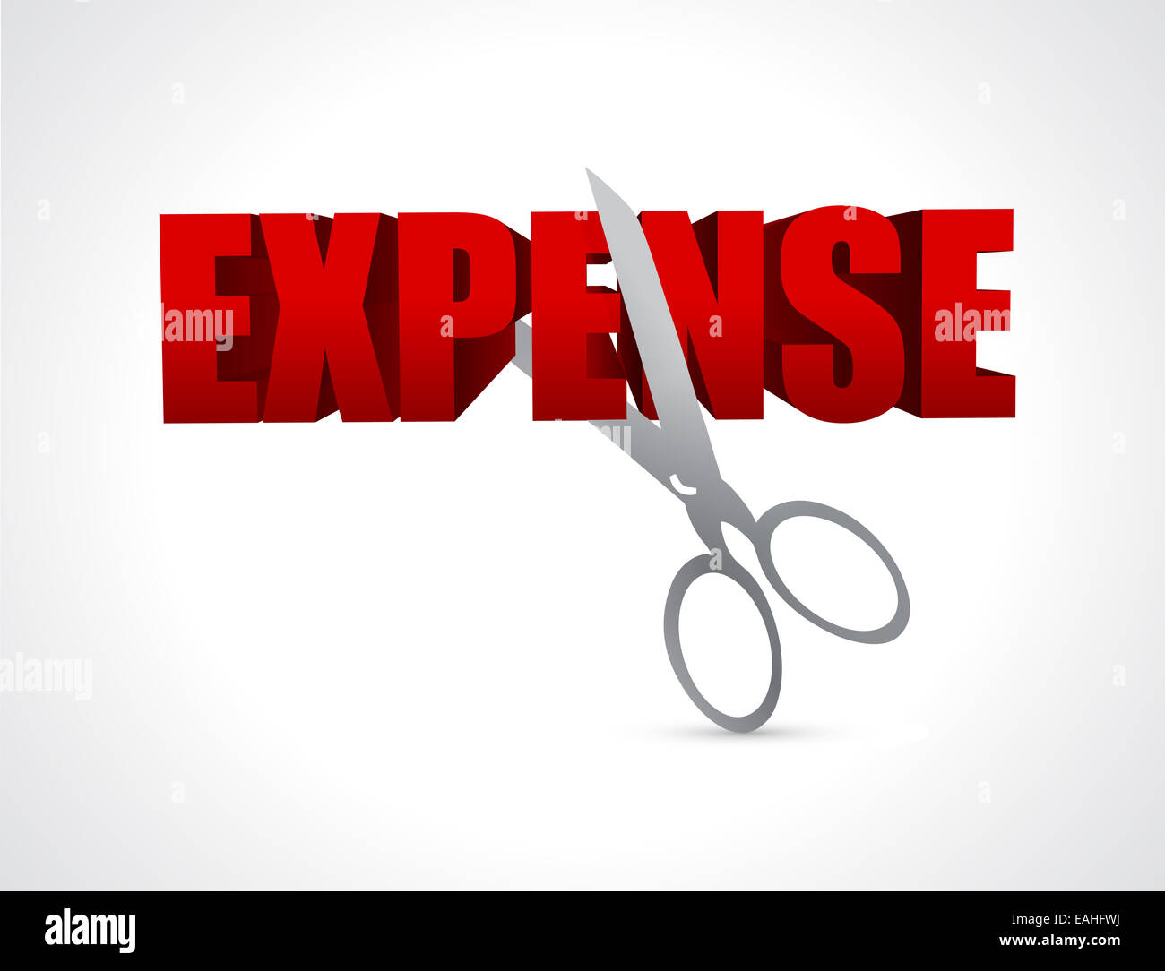 Cutting expenses. illustration design Stock Photo - Alamy