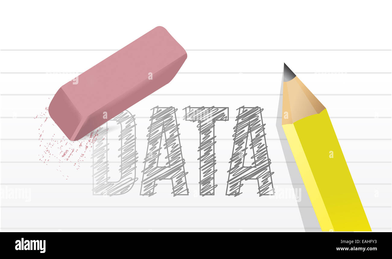 Erase data concept illustration Stock Photo - Alamy