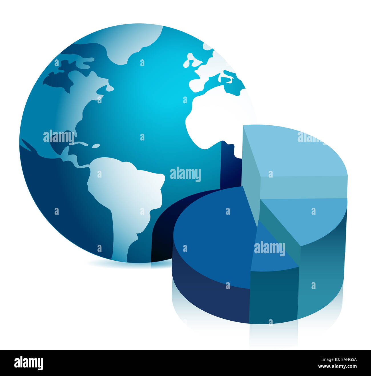 Globe pie chart hi-res stock photography and images - Alamy