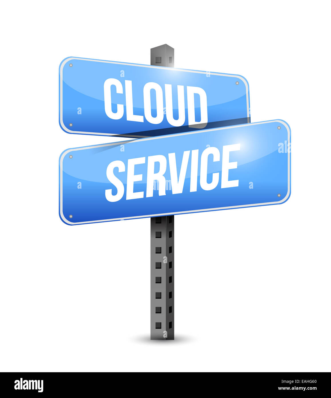 Cloud service road sign illustration design Stock Photo - Alamy
