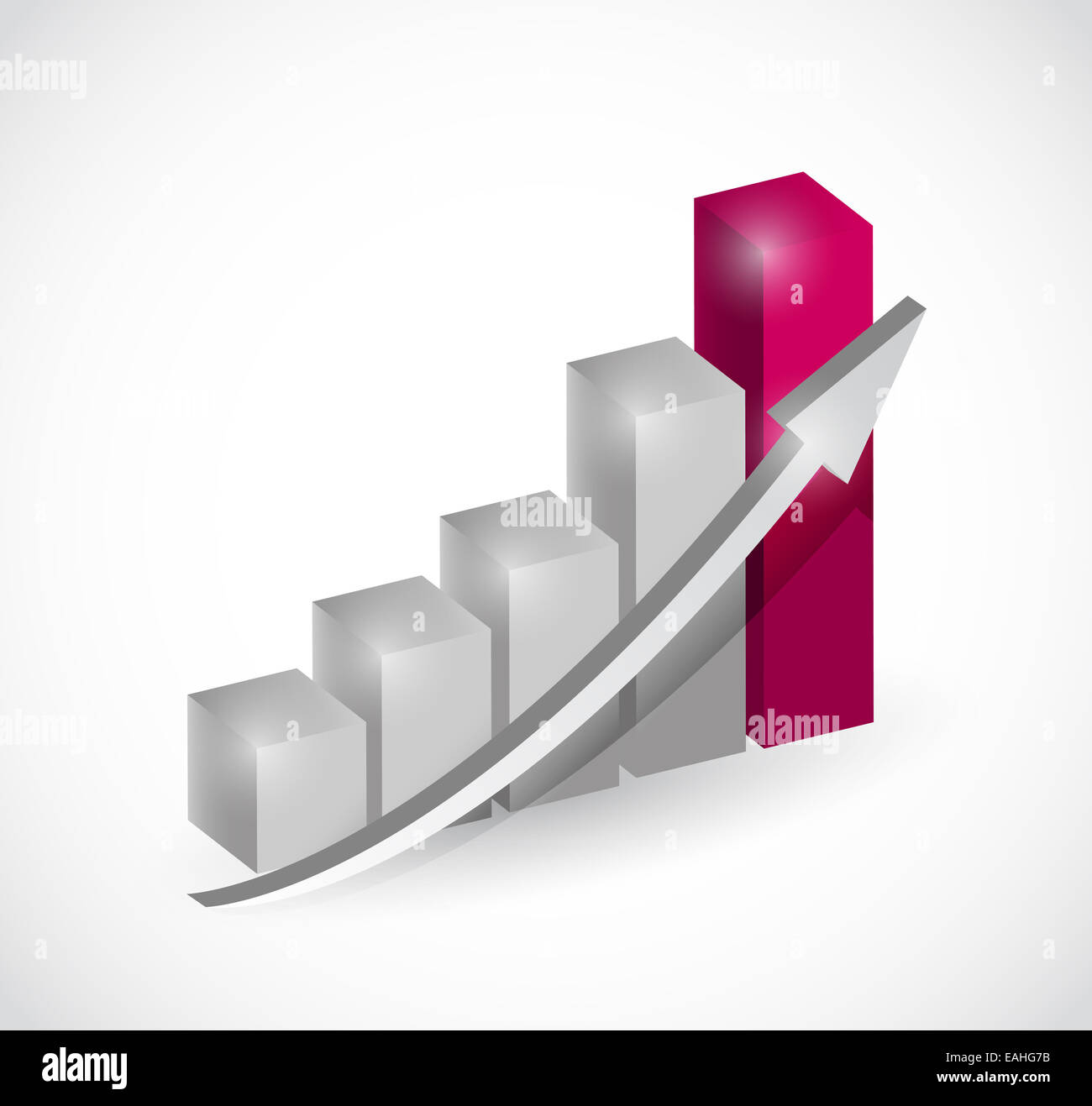 Business bar graph chart illustration design Stock Photo - Alamy