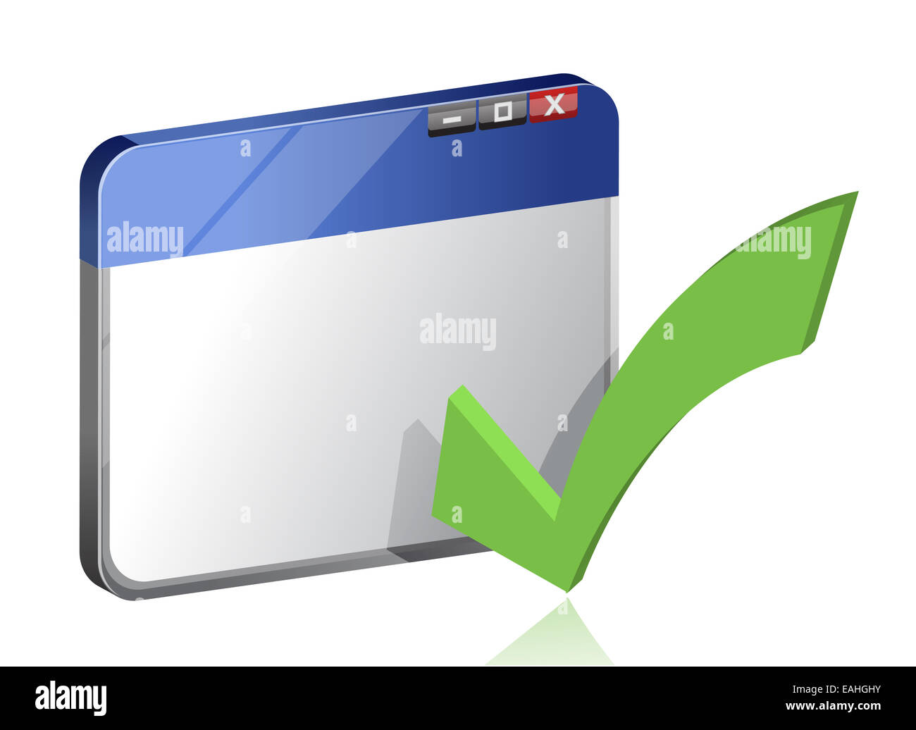 Browser and checkmarks Stock Photo - Alamy