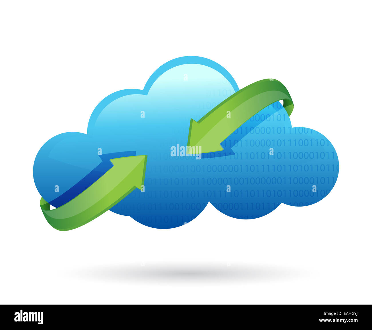 Cloud And Arrow. Cloud computing concept Stock Photo - Alamy
