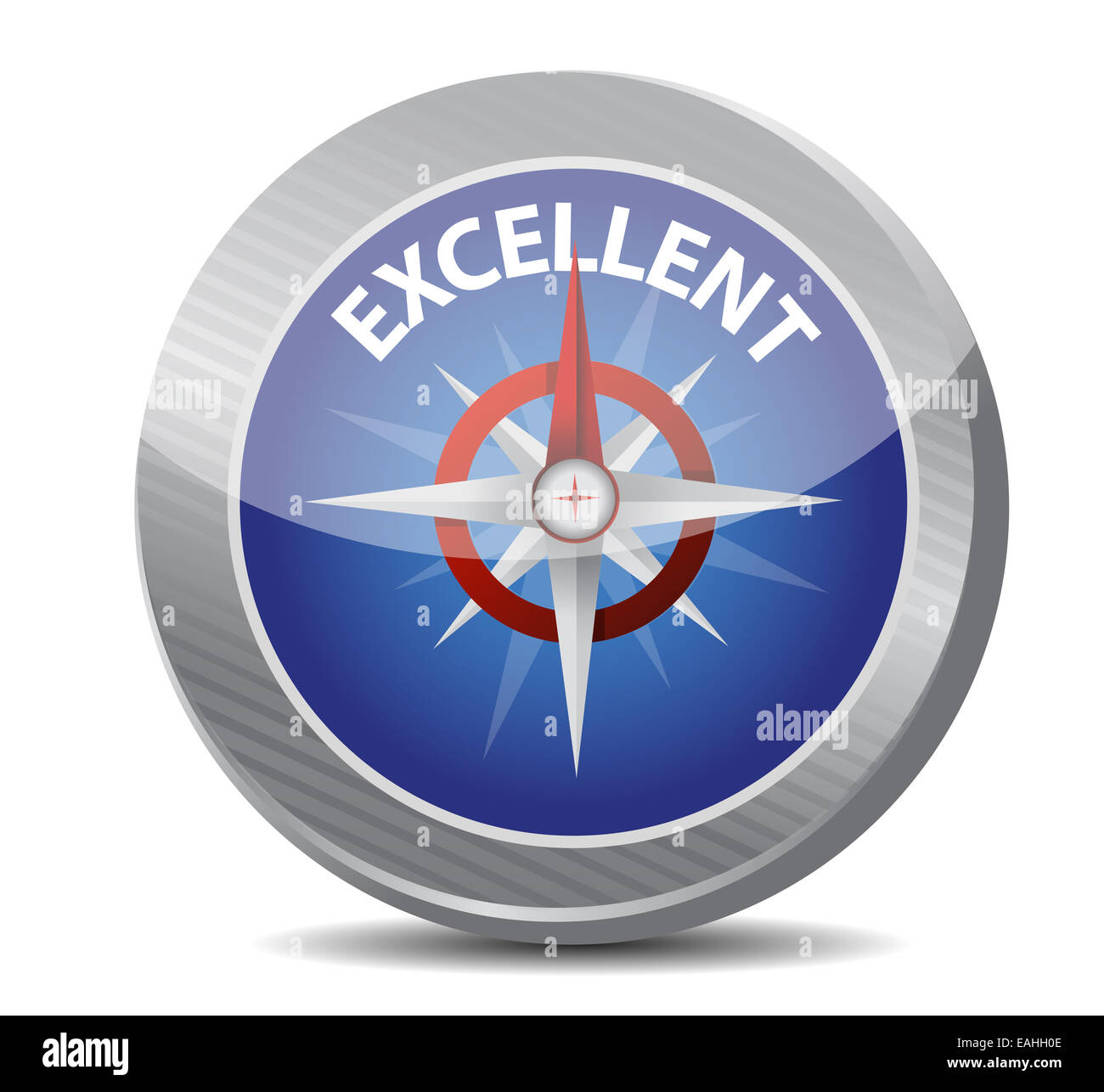 Guide to excellence compass illustration Stock Photo - Alamy
