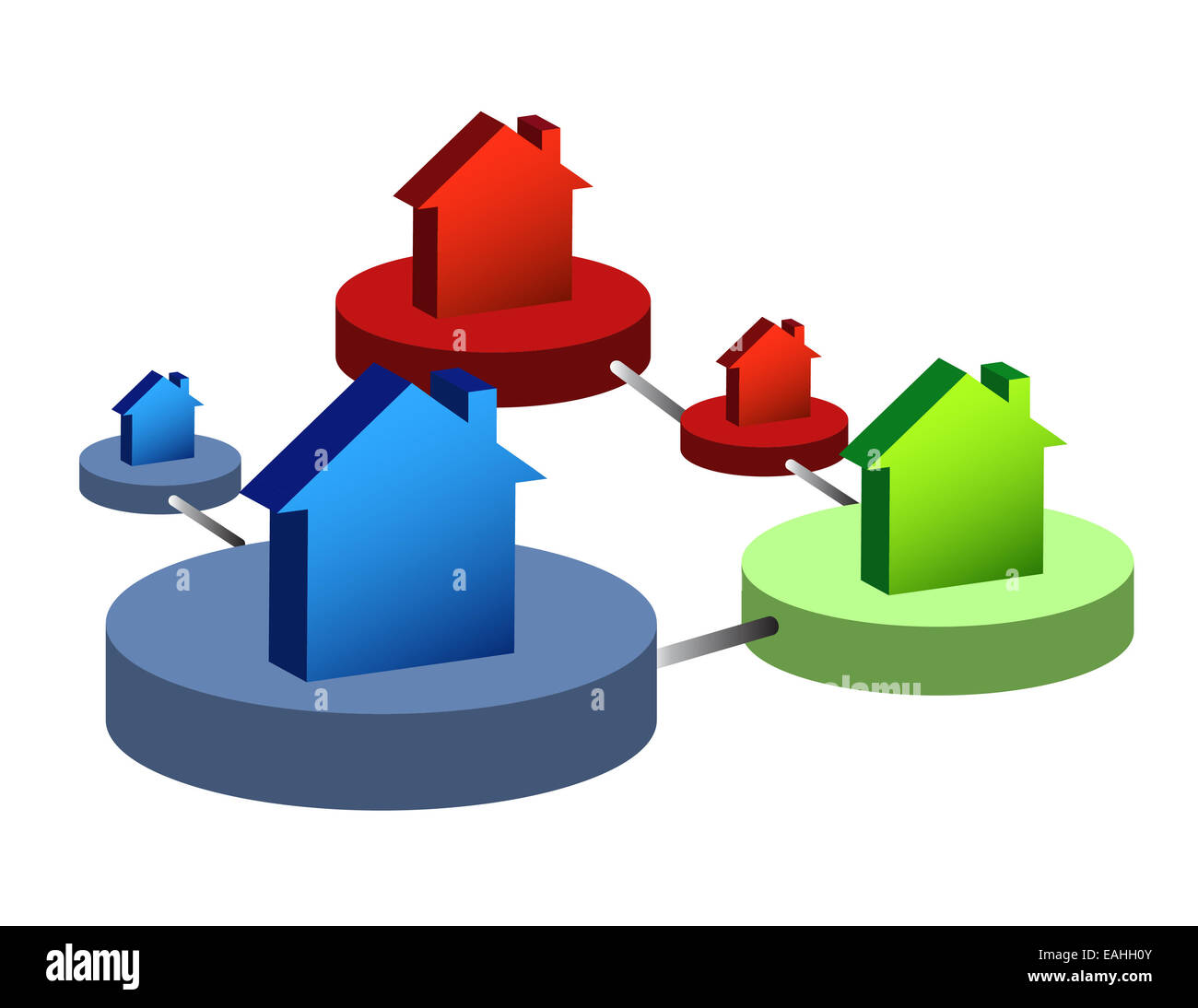 House network connection illustration Stock Photo - Alamy