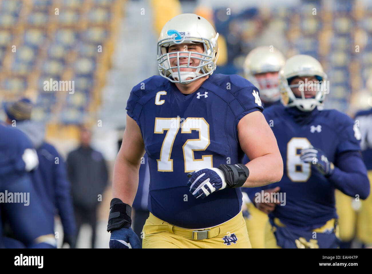 South Bend, Indiana, USA. 15th Nov, 2014. Notre Dame OL NICK MARTIN (72 ...