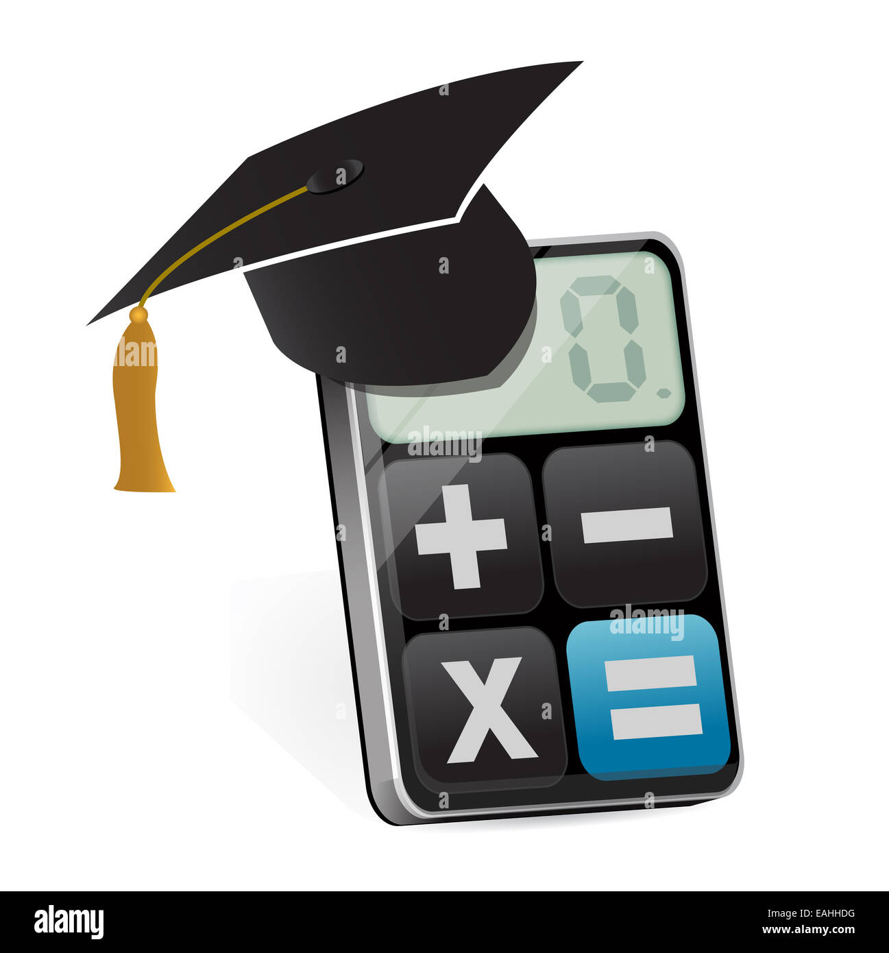 Graduation and modern calculator Stock Photo - Alamy