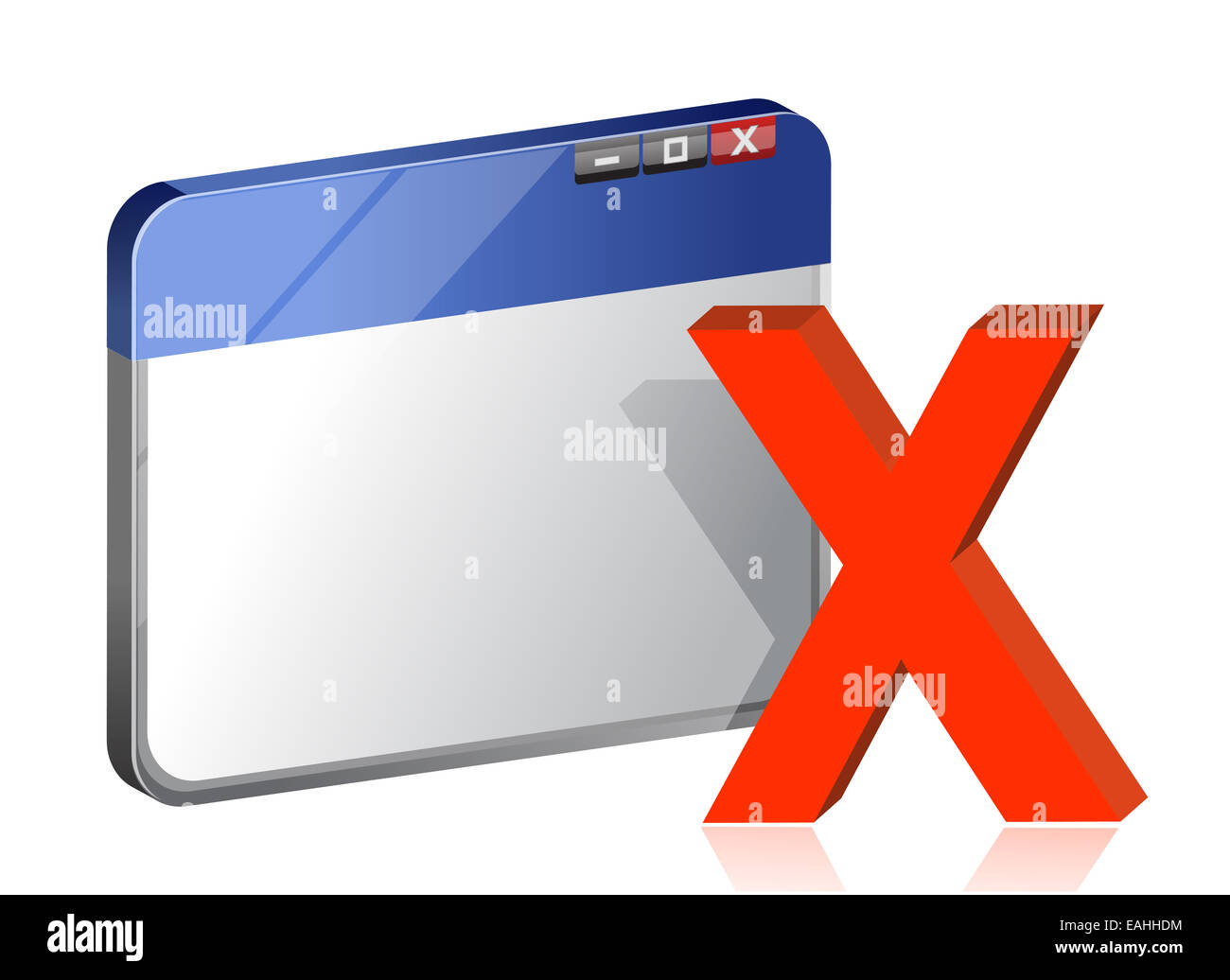 Internet Browser with Error Symbol Stock Photo - Alamy