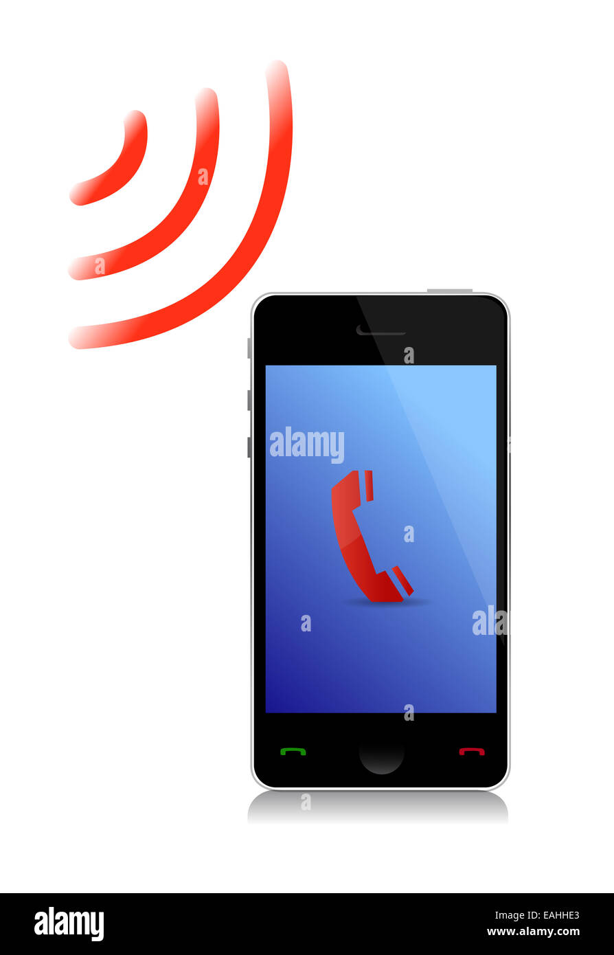 Receiving a call cel phone Stock Photo - Alamy