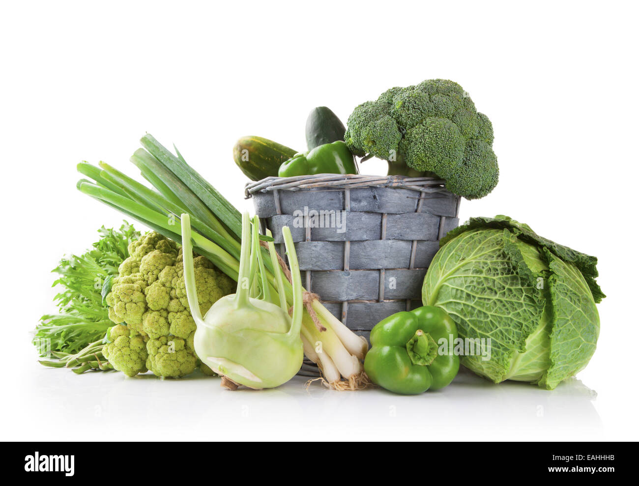 Various kinds of vegetable isolated on white background Stock Photo - Alamy