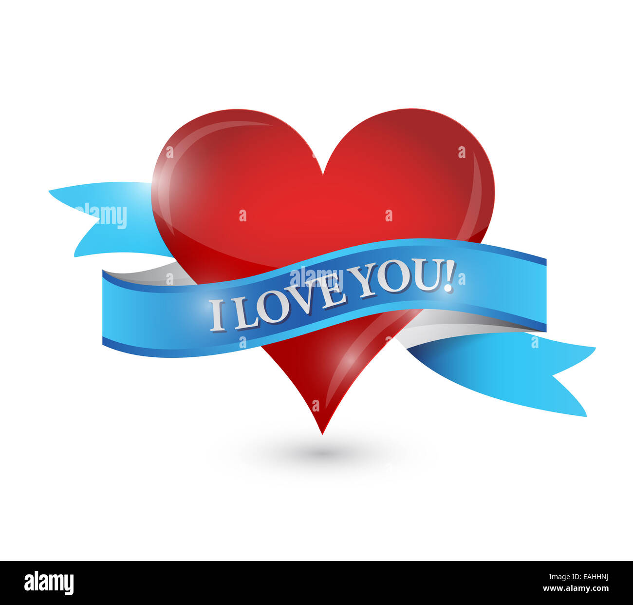 I love you heart illustration design Stock Photo - Alamy