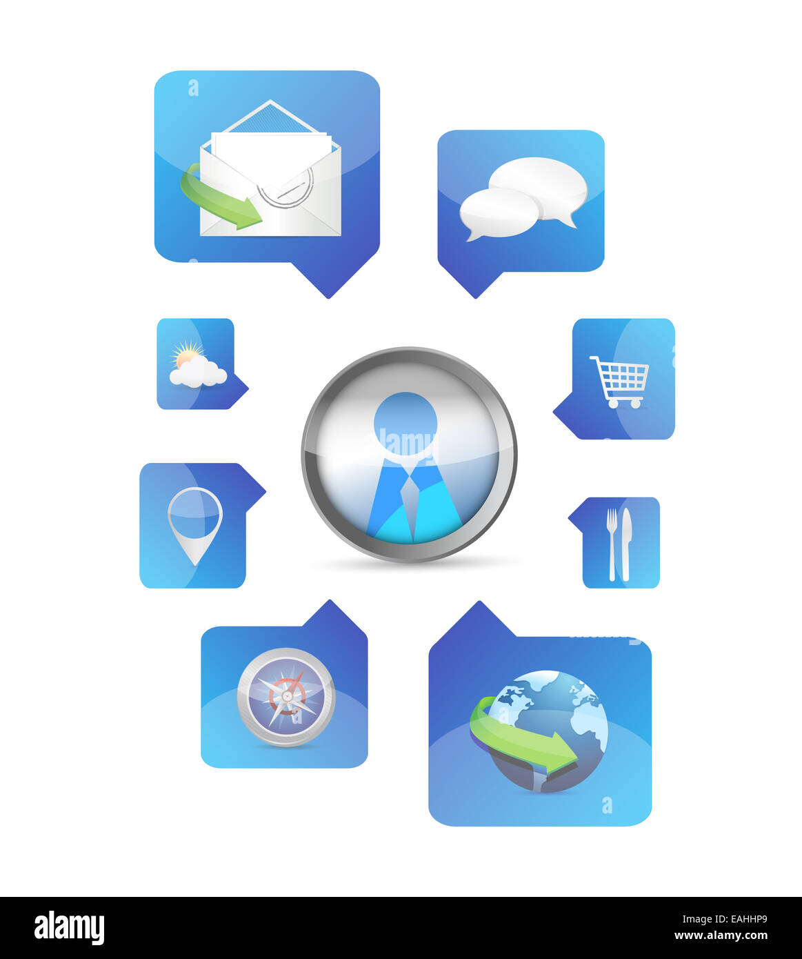 Social media compass Cut Out Stock Images & Pictures - Alamy