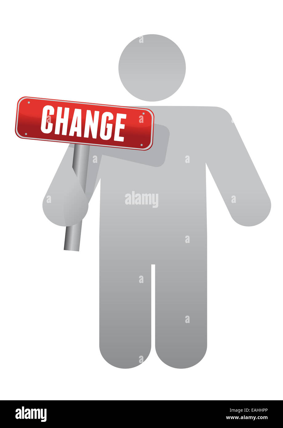 Icon holding a change sign Stock Photo - Alamy