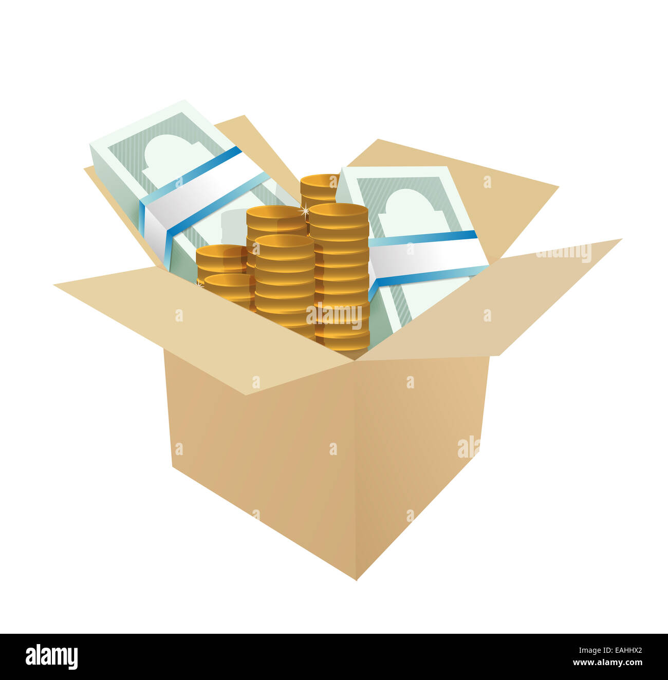 Money box illustration design Stock Photo - Alamy