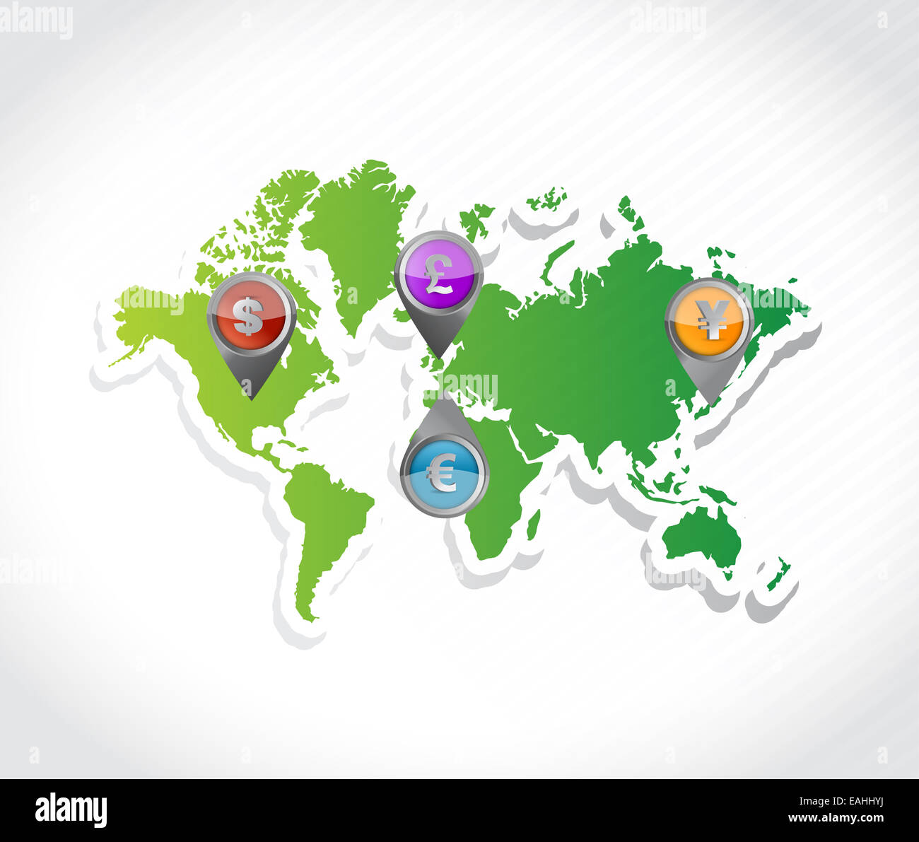 Currency map guide illustration design Stock Photo - Alamy