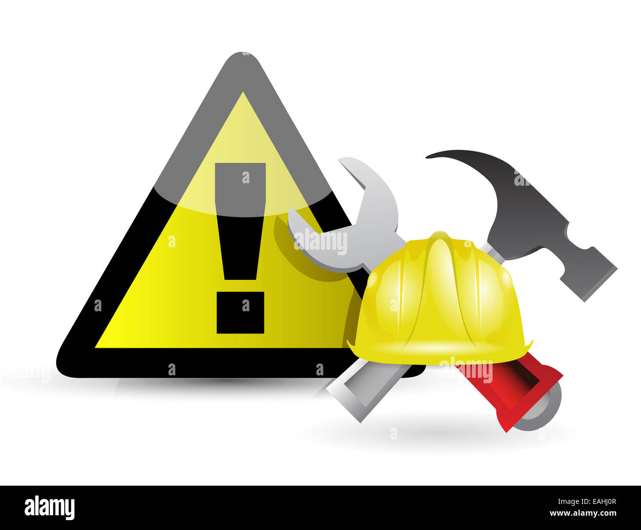 Warning sign illustration Stock Photo - Alamy