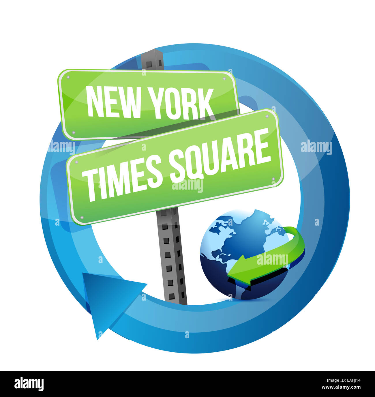 New York, Times square road symbol illustration Stock Photo - Alamy