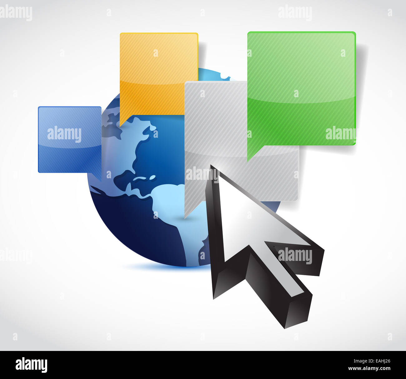 Globe communication concept illustration design Stock Photo - Alamy