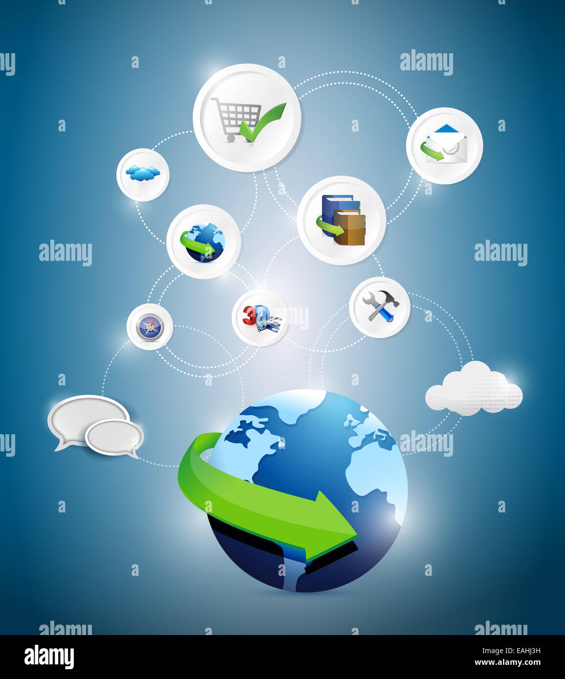 Conceptual display global solution hi-res stock photography and images ...