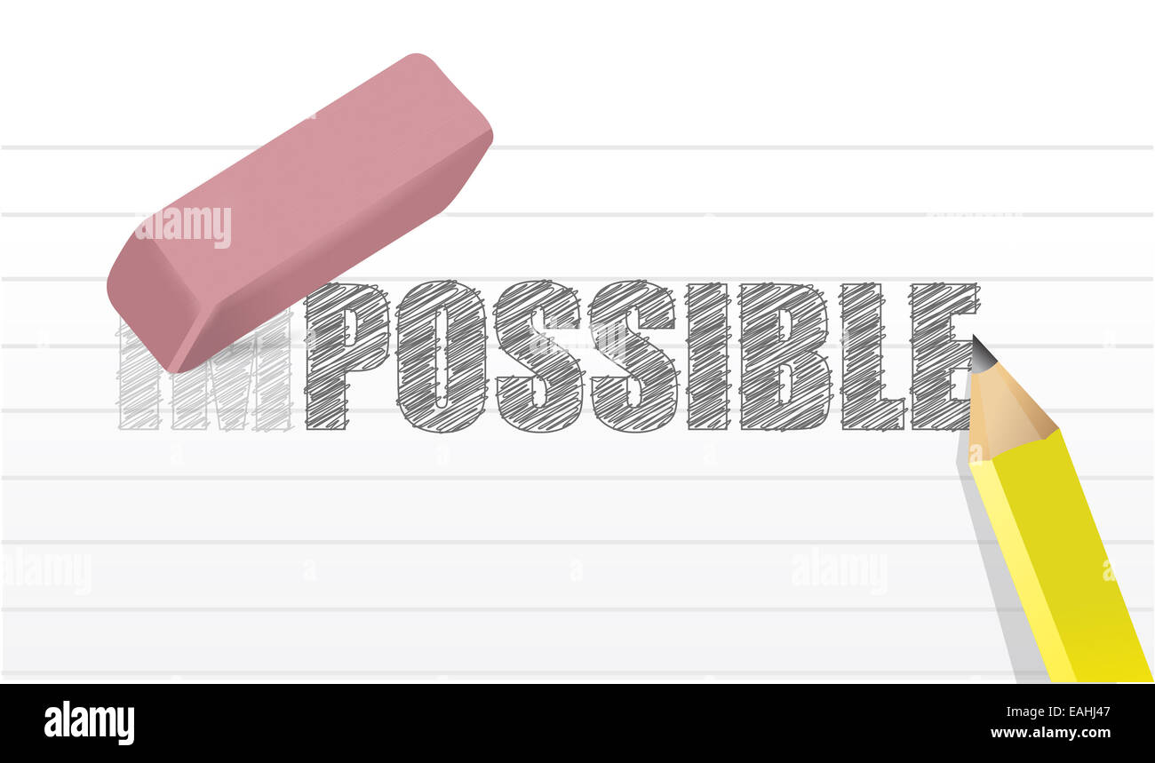 Impossible to possible concept illustration design Stock Photo - Alamy