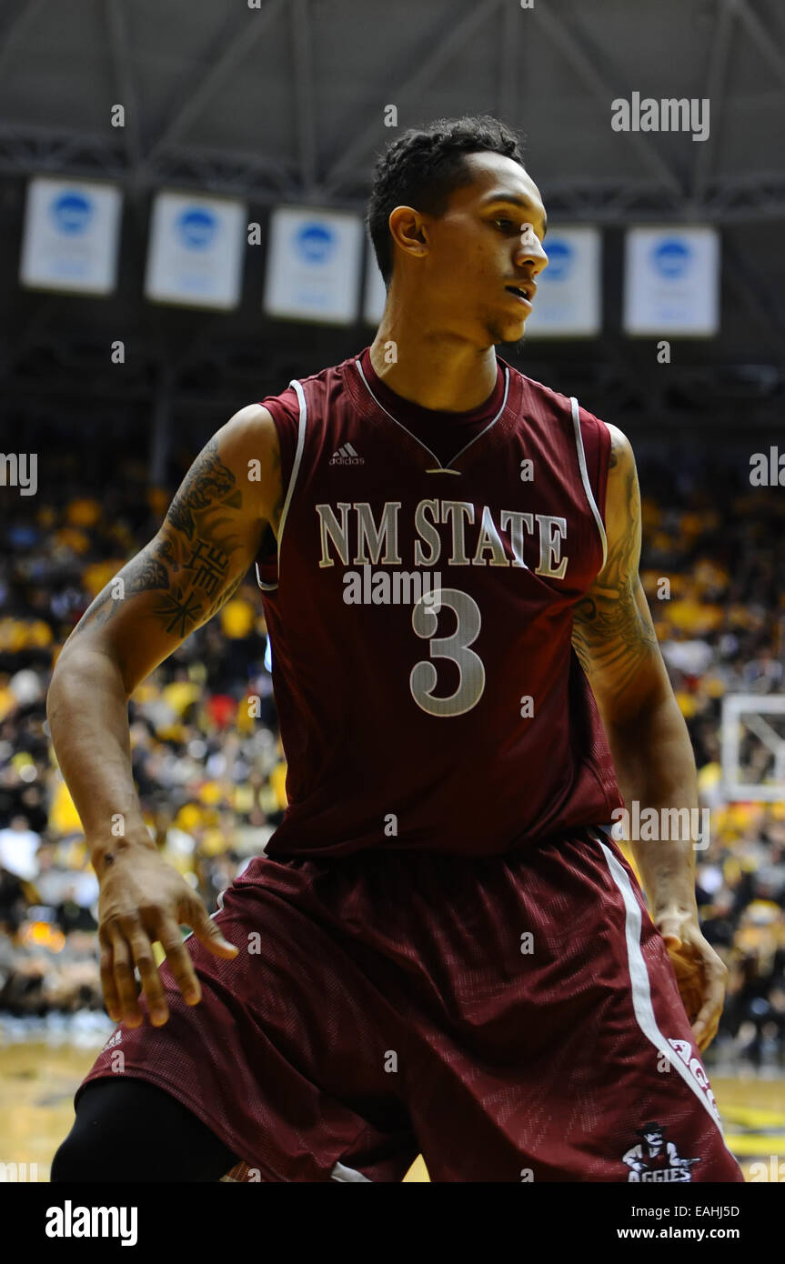 Wichita, Kansas, USA. 14th Nov, 2014. New Mexico State Aggies forward ...