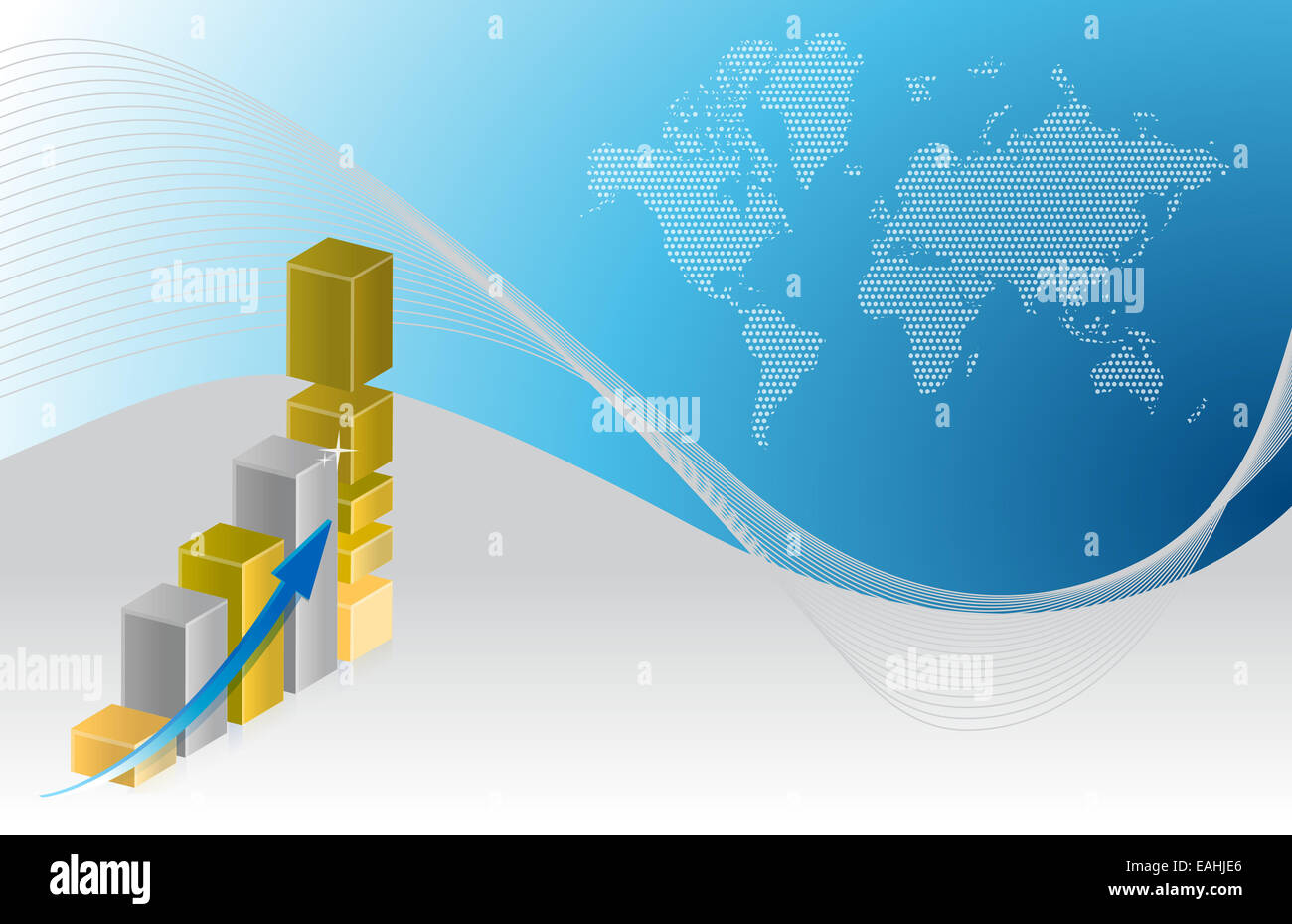 Business graph illustration design Stock Photo - Alamy