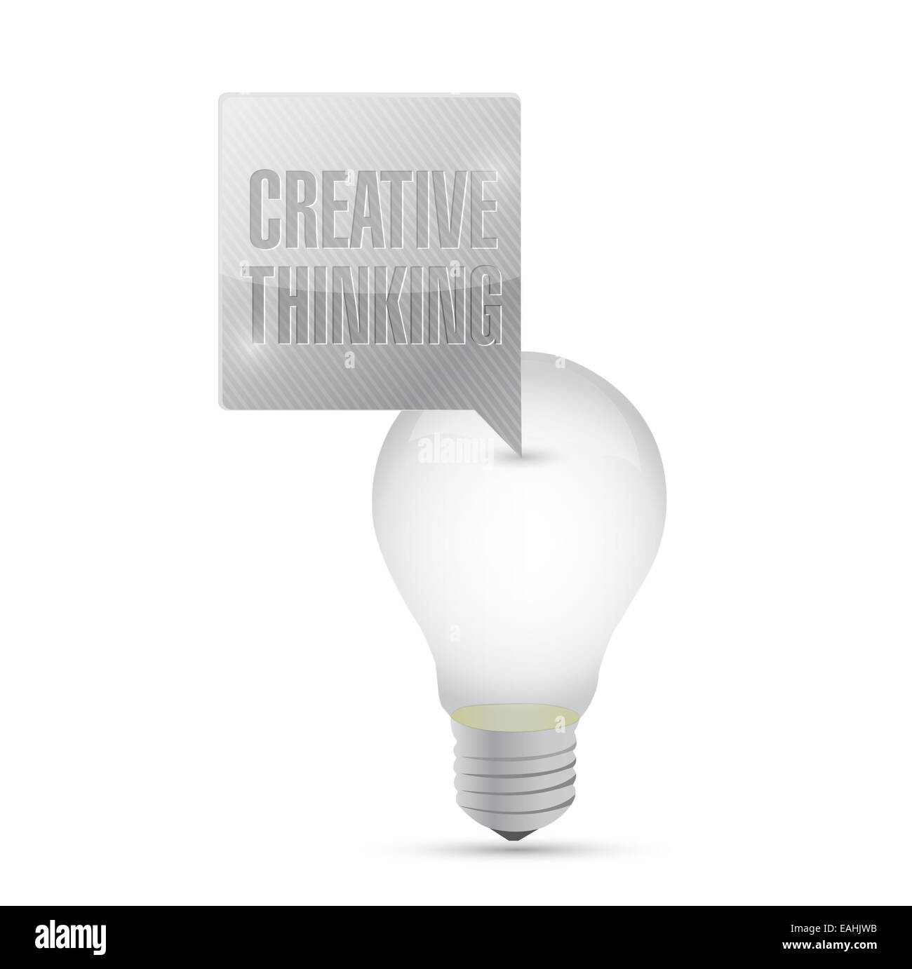 Lightbulb idea creative thinking message Stock Photo - Alamy