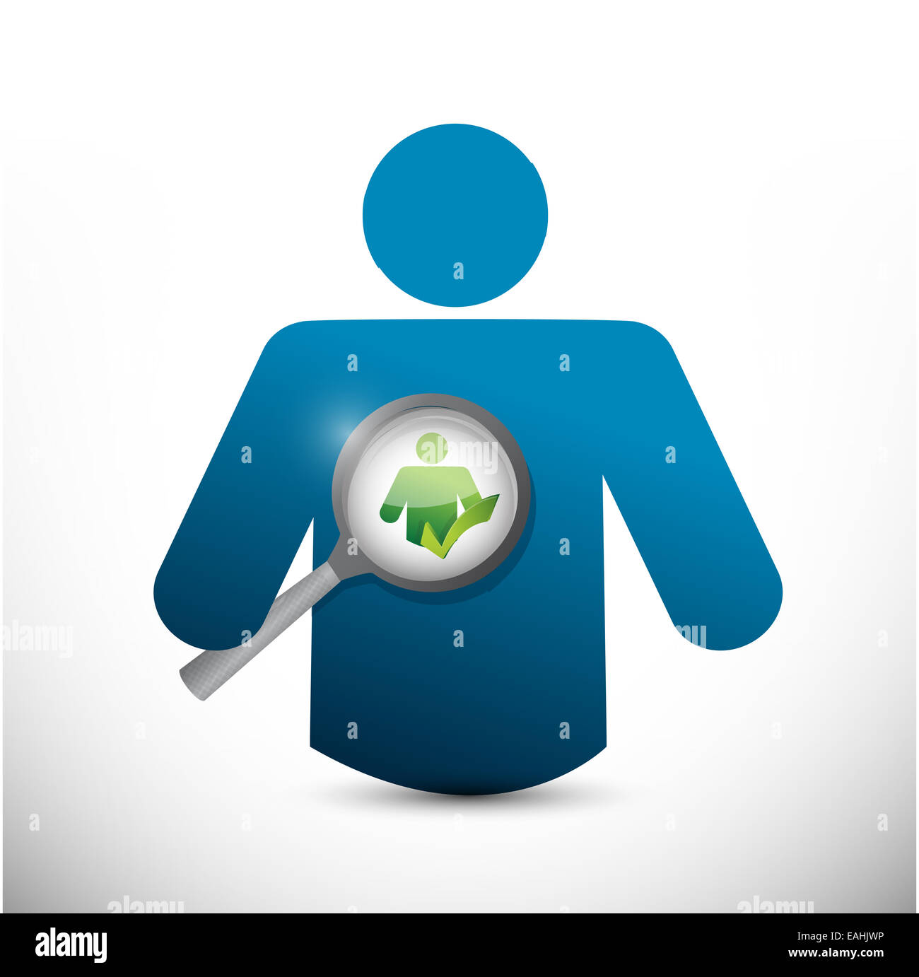 Searching for the right candidate illustration Stock Photo - Alamy