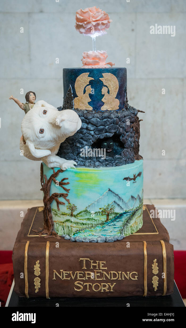 Warsaw, Poland. 15th November, 2014. fancy layer cake with The ...
