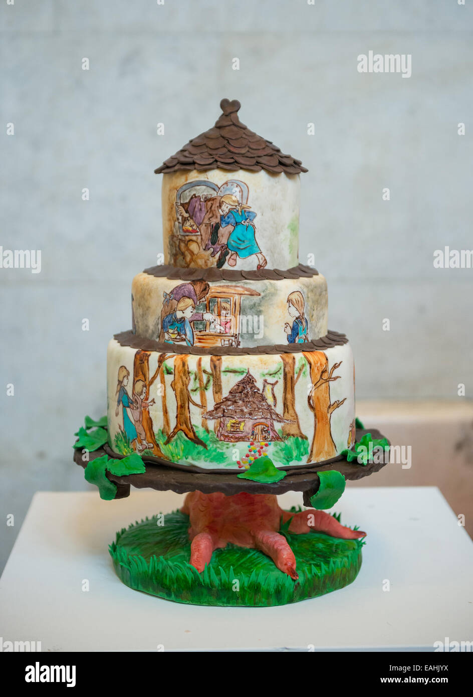 Warsaw, Poland. 15th November, 2014. fancy layer cake with Slavic fairy ...